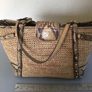Coach | Bags | Coach Python Straw Natalie Tote | Poshmark